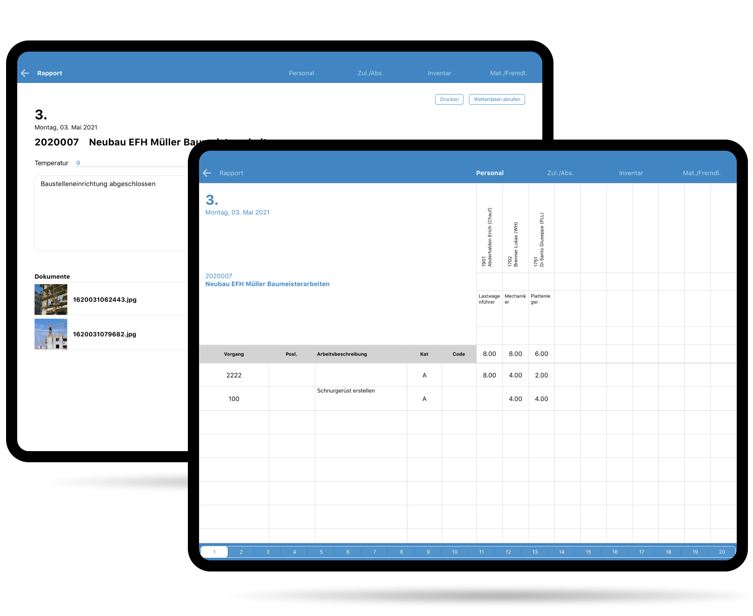 Tagesrapport Software & App SORBA